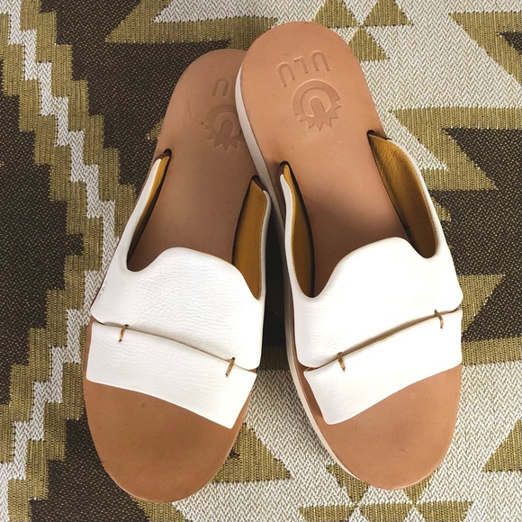 Ulu | Shoes | Ulu Cream Leather Slide Sandal | Poshmark